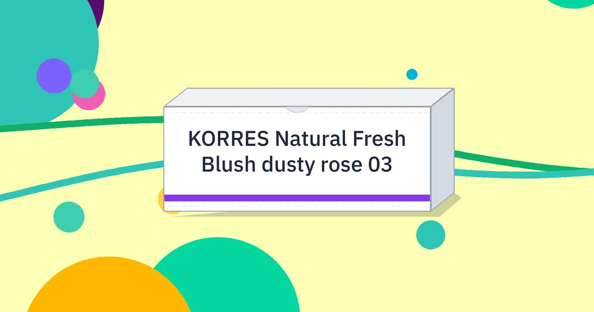 Symbolbild: Packung mit der Aufschrift KORRES Natural Fresh Blush dusty rose 03 (PZN 19900373) – Verfügbarkeit und Bezug in Apotheken in Frankfurt am Main