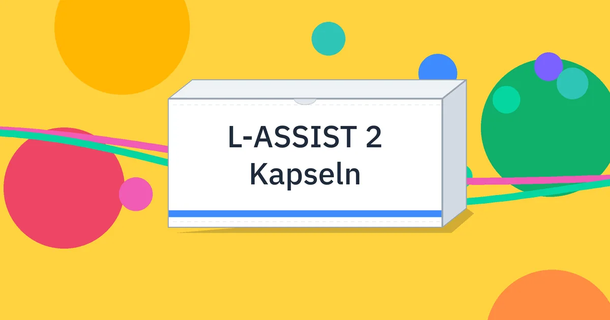 Symbolbild: Packung mit der Aufschrift L-ASSIST 2 Kapseln (PZN 12341775) – Verfügbarkeit und Bezug in Apotheken in Frankfurt am Main
