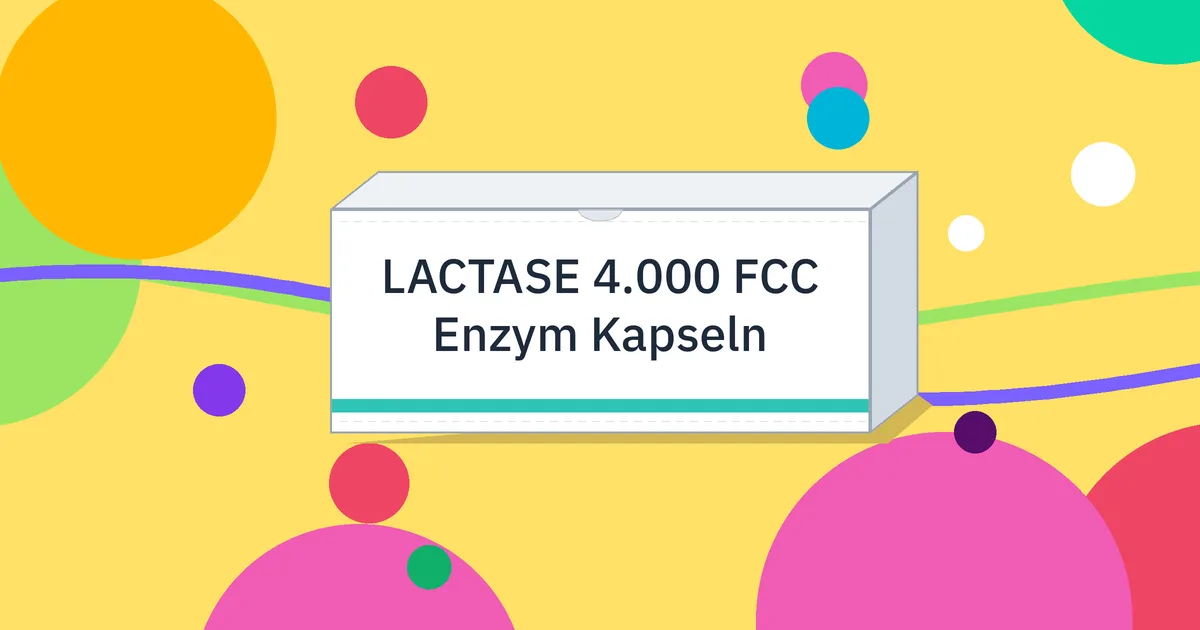 Symbolbild: Packung mit der Aufschrift LACTASE 4.000 FCC Enzym Kapseln (PZN 09631535) – Verfügbarkeit und Bezug in Apotheken in Frankfurt am Main