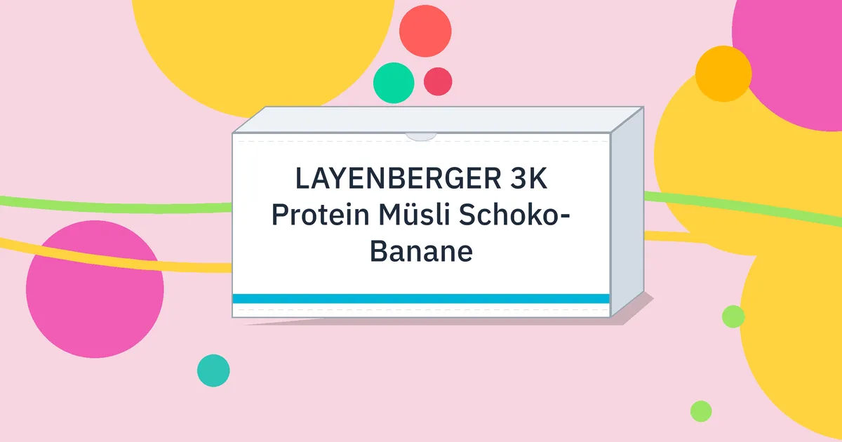 Symbolbild: Packung mit der Aufschrift LAYENBERGER 3K Protein Müsli Schoko-Banane (PZN 15815794) – Verfügbarkeit und Bezug in Apotheken in Frankfurt am Main