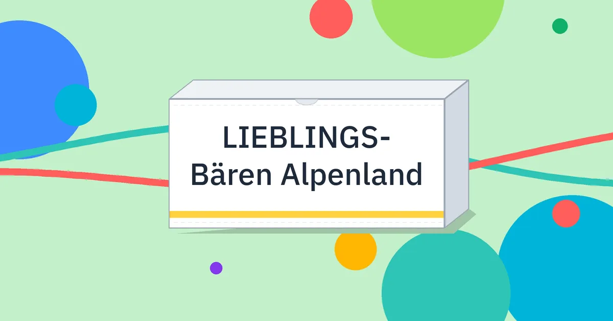 Symbolbild: Packung mit der Aufschrift LIEBLINGS-Bären Alpenland (PZN 11362309) – Verfügbarkeit und Bezug in Apotheken in Frankfurt am Main