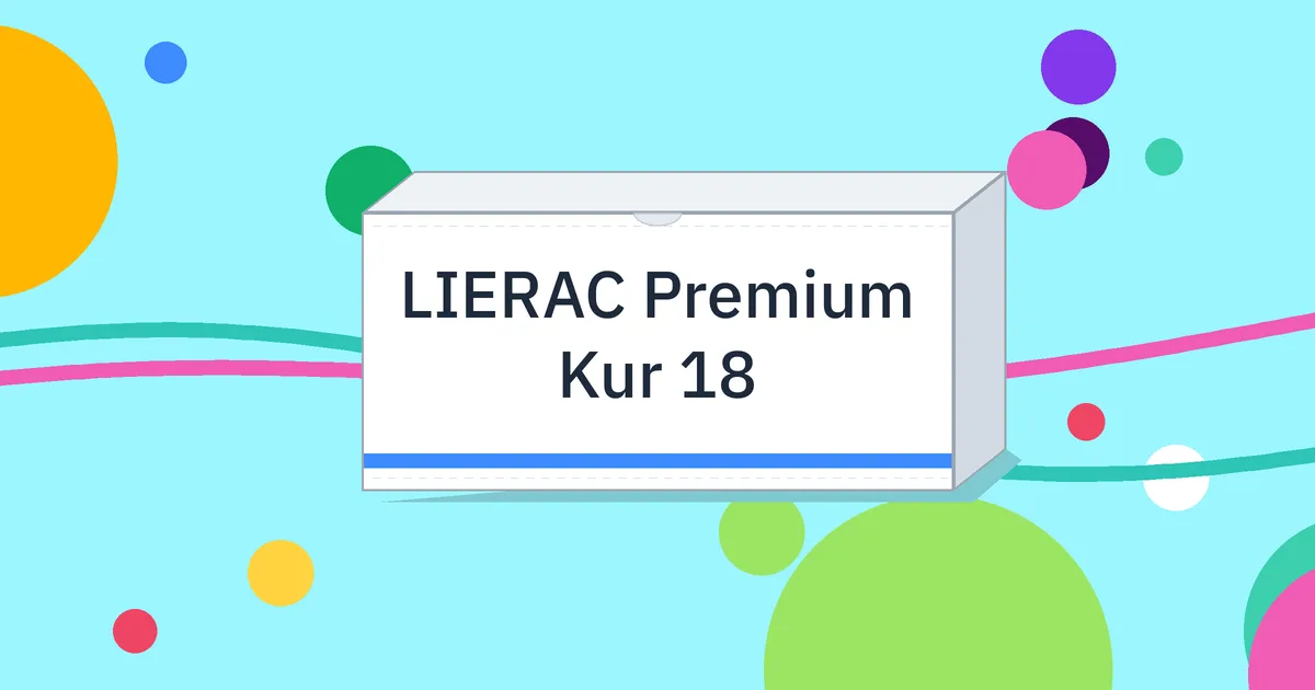 Symbolbild: Packung mit der Aufschrift LIERAC Premium Kur 18 (PZN 14351625) – Verfügbarkeit und Bezug in Apotheken in Frankfurt am Main