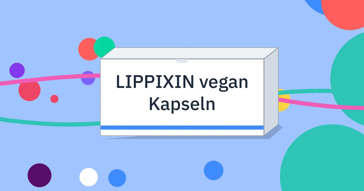 Symbolbild: Packung mit der Aufschrift LIPPIXIN vegan Kapseln (PZN 13158702) – Verfügbarkeit und Bezug in Apotheken in Frankfurt am Main