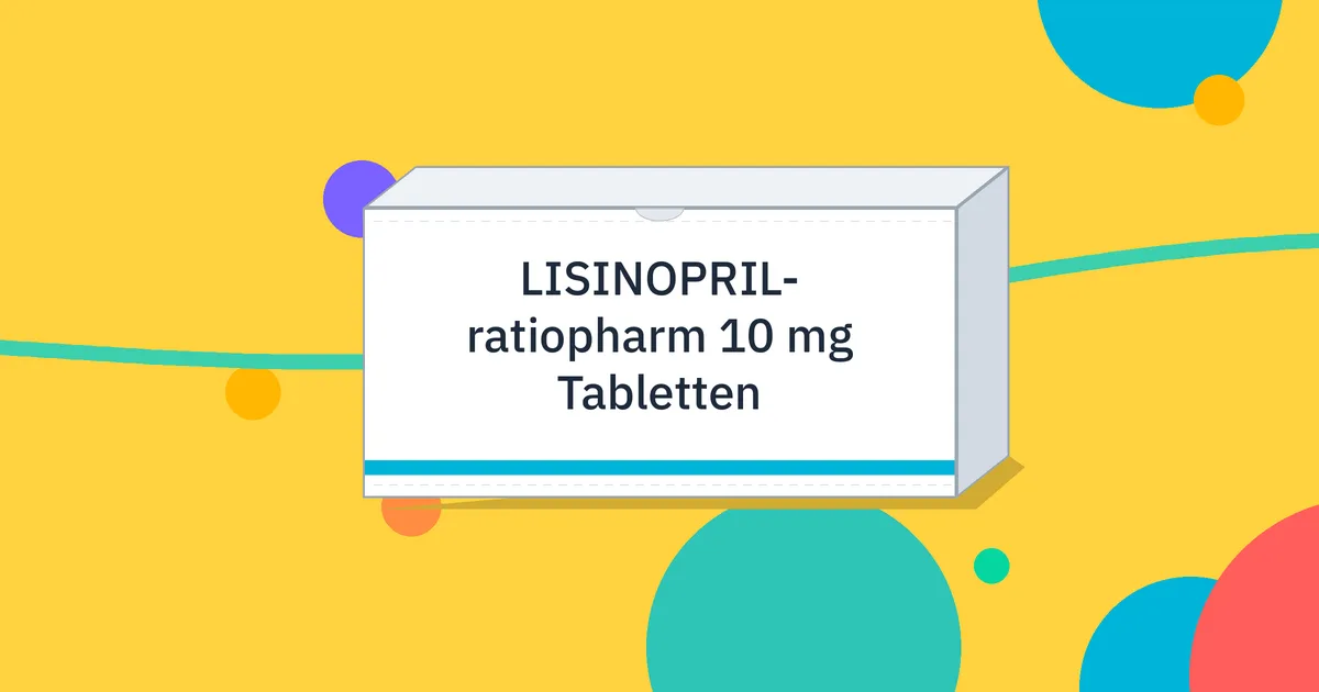 Symbolbild: Packung mit der Aufschrift LISINOPRIL-ratiopharm 10 mg Tabletten (PZN 00601478) – Verfügbarkeit und Bezug in Apotheken in Frankfurt am Main