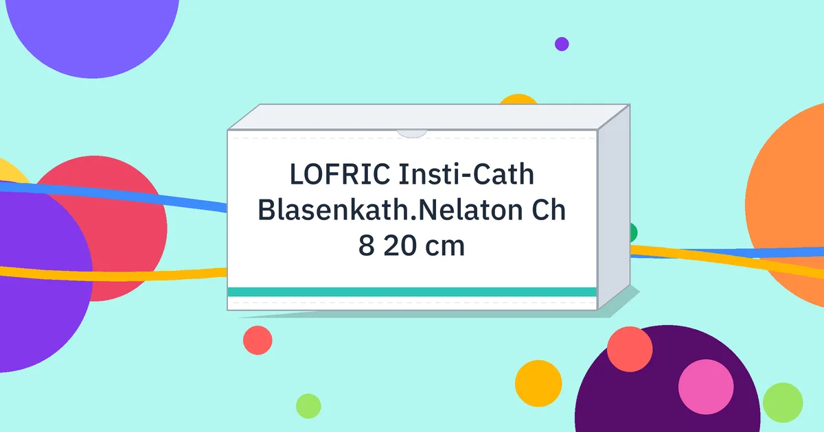 Symbolbild: Packung mit der Aufschrift LOFRIC Insti-Cath Blasenkath.Nelaton Ch 8 20 cm (PZN 15630586) – Verfügbarkeit und Bezug in Apotheken in Frankfurt am Main