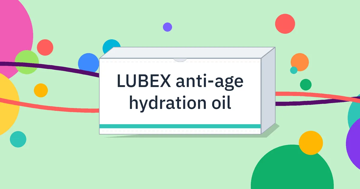 Symbolbild: Packung mit der Aufschrift LUBEX anti-age hydration oil (PZN 16156891) – Verfügbarkeit und Bezug in Apotheken in Frankfurt am Main
