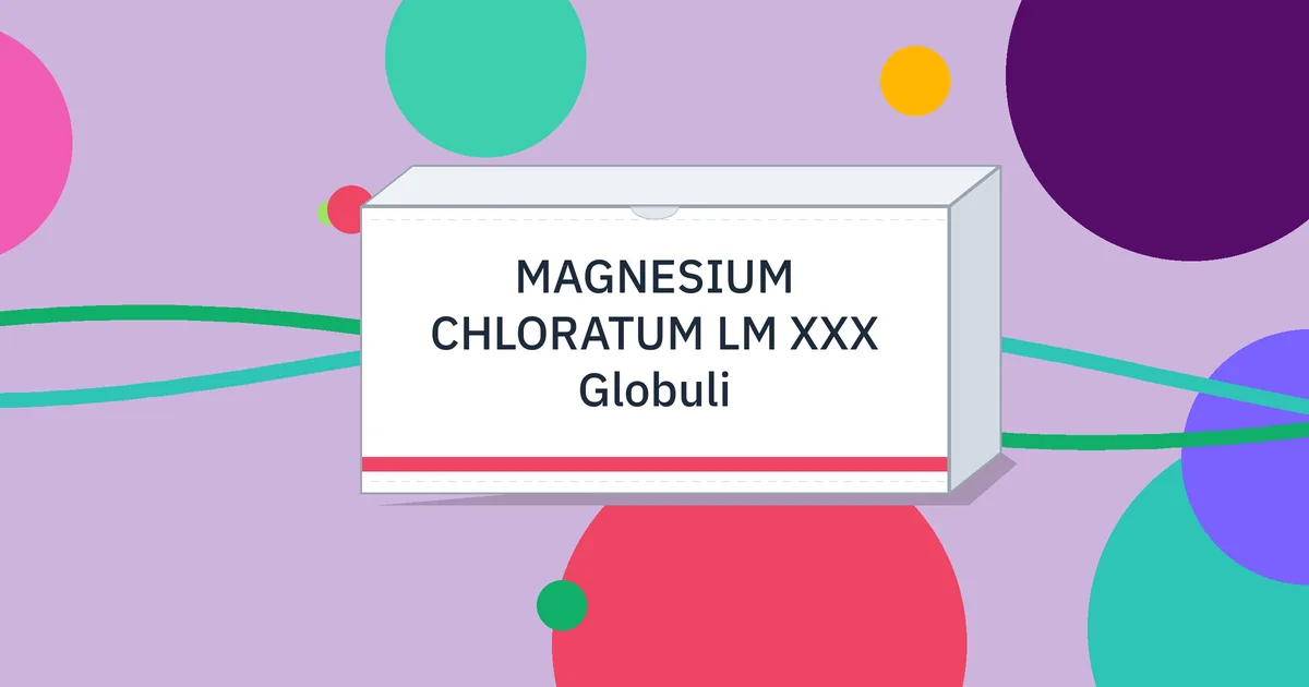 Symbolbild: Packung mit der Aufschrift MAGNESIUM CHLORATUM LM XXX Globuli (PZN 02678315) – Verfügbarkeit und Bezug in Apotheken in Frankfurt am Main