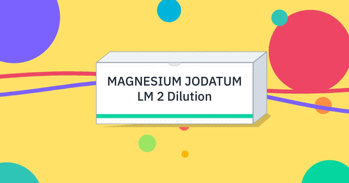 Symbolbild: Packung mit der Aufschrift MAGNESIUM JODATUM LM 2 Dilution (PZN 12937812) – Verfügbarkeit und Bezug in Apotheken in Frankfurt am Main