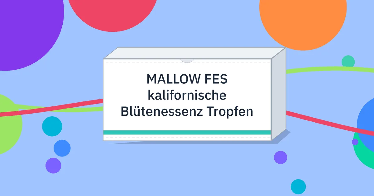 Symbolbild: Packung mit der Aufschrift MALLOW FES kalifornische Blütenessenz Tropfen (PZN 09172458) – Verfügbarkeit und Bezug in Apotheken in Frankfurt am Main
