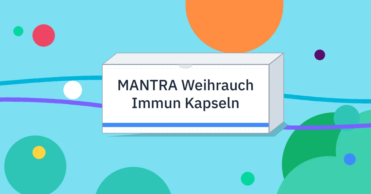 Symbolbild: Packung mit der Aufschrift MANTRA Weihrauch Immun Kapseln (PZN 16835451) – Verfügbarkeit und Bezug in Apotheken in Frankfurt am Main