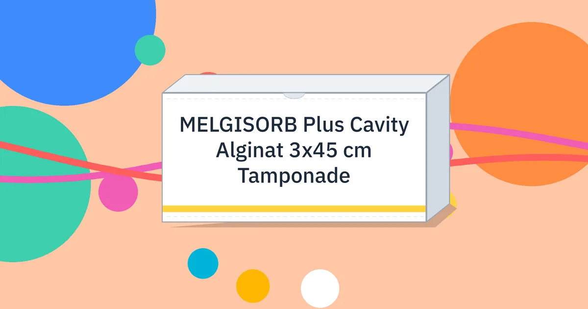 Symbolbild: Packung mit der Aufschrift MELGISORB Plus Cavity Alginat 3x45 cm Tamponade (PZN 19207790) – Verfügbarkeit und Bezug in Apotheken in Frankfurt am Main