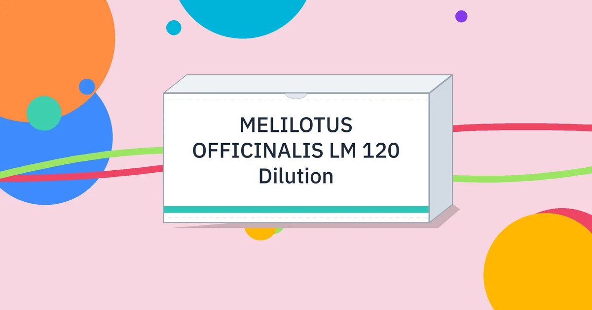 Symbolbild: Packung mit der Aufschrift MELILOTUS OFFICINALIS LM 120 Dilution (PZN 13603154) – Verfügbarkeit und Bezug in Apotheken in Frankfurt am Main