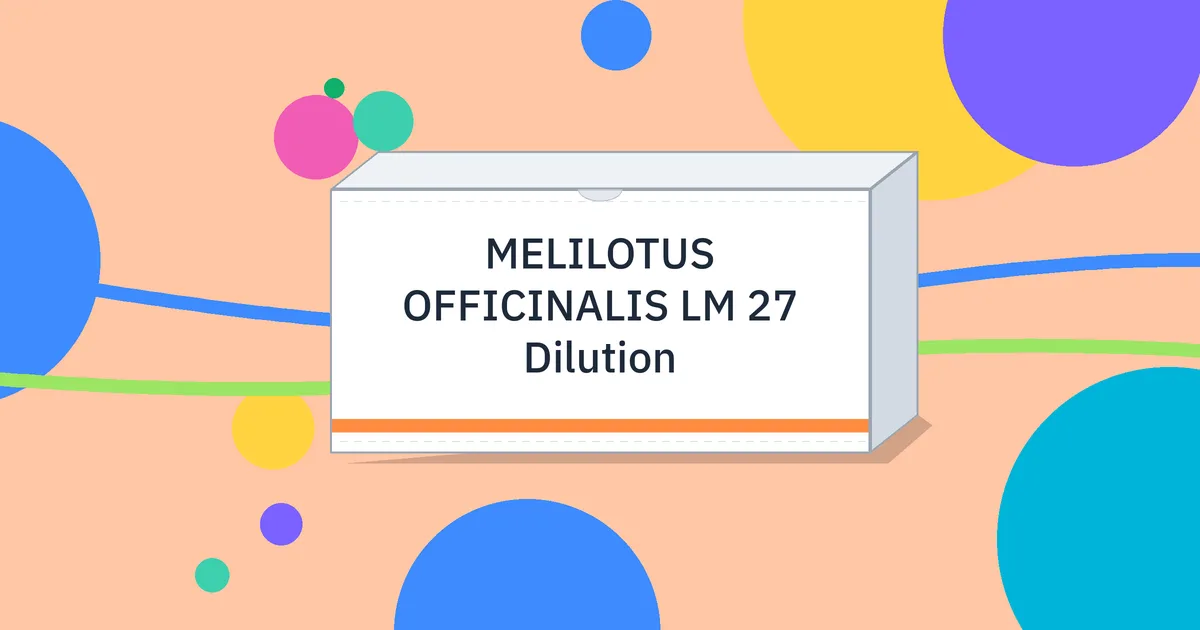 Symbolbild: Packung mit der Aufschrift MELILOTUS OFFICINALIS LM 27 Dilution (PZN 13603042) – Verfügbarkeit und Bezug in Apotheken in Frankfurt am Main