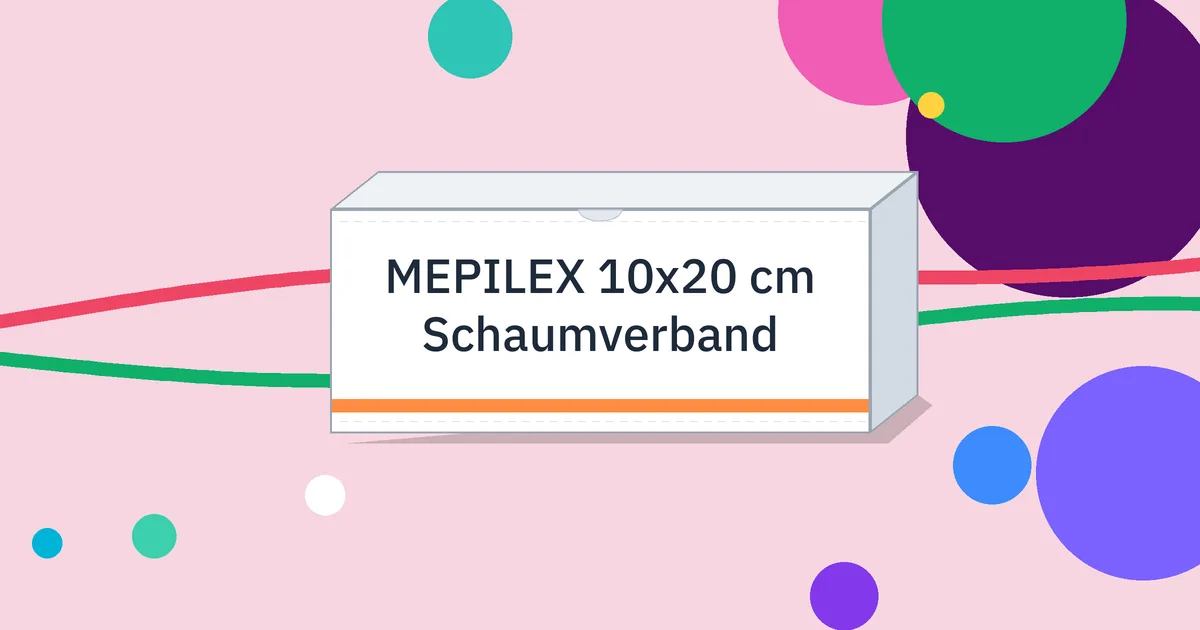 Symbolbild: Packung mit der Aufschrift MEPILEX 10x20 cm Schaumverband (PZN 17832360) – Verfügbarkeit und Bezug in Apotheken in Frankfurt am Main