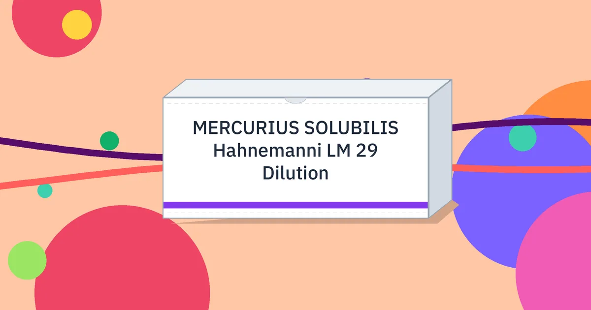 Symbolbild: Packung mit der Aufschrift MERCURIUS SOLUBILIS Hahnemanni LM 29 Dilution (PZN 12954265) – Verfügbarkeit und Bezug in Apotheken in Frankfurt am Main