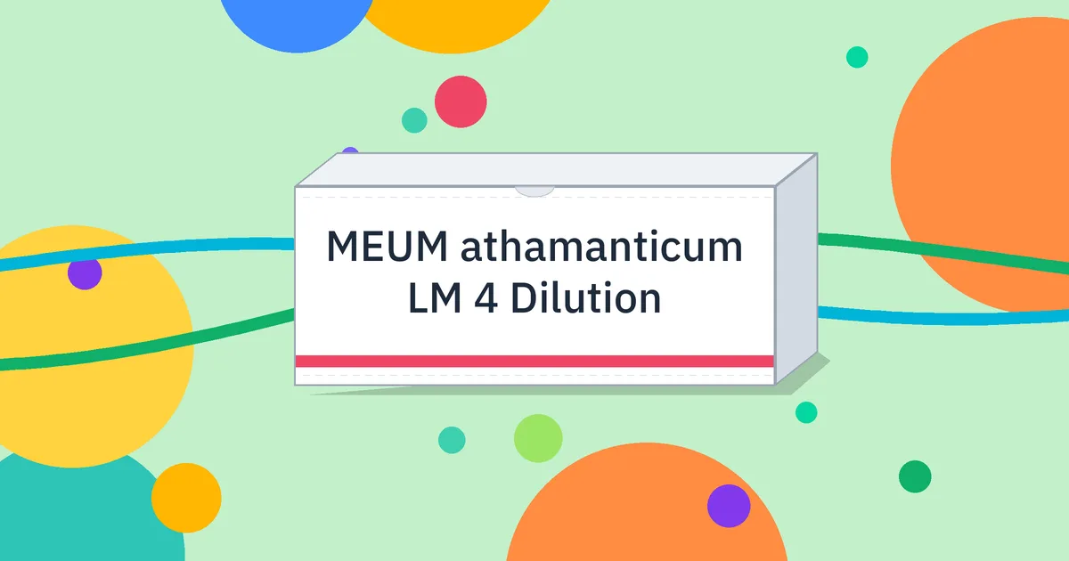 Symbolbild: Packung mit der Aufschrift MEUM athamanticum LM 4 Dilution (PZN 13607382) – Verfügbarkeit und Bezug in Apotheken in Frankfurt am Main