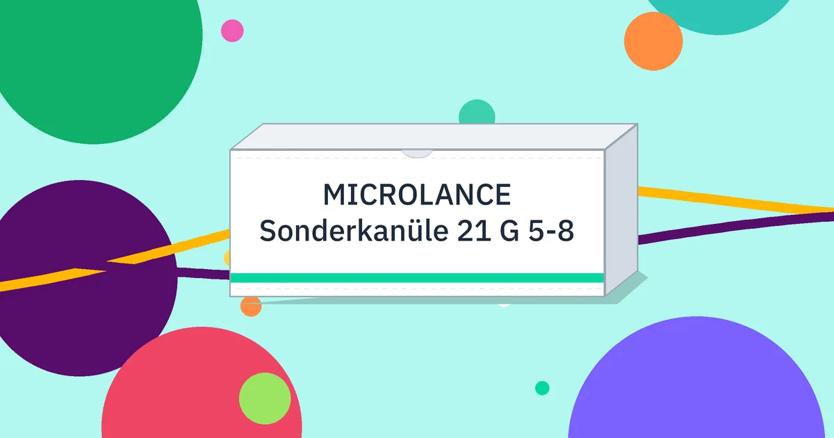 Symbolbild: Packung mit der Aufschrift MICROLANCE Sonderkanüle 21 G 5-8 (PZN 09396318) – Verfügbarkeit und Bezug in Apotheken in Frankfurt am Main