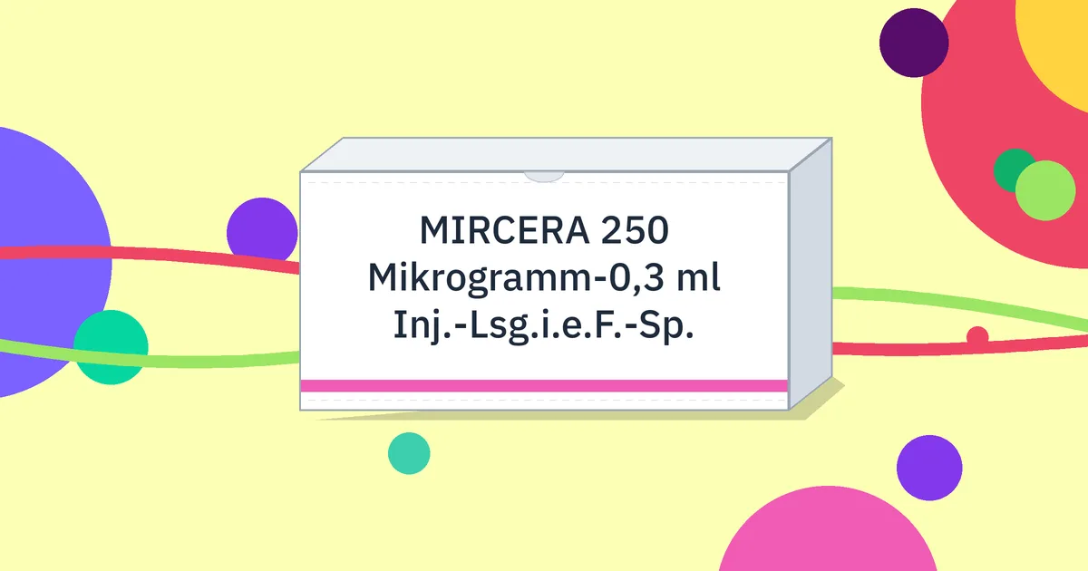 Symbolbild: Packung mit der Aufschrift MIRCERA 250 Mikrogramm-0,3 ml Inj.-Lsg.i.e.F.-Sp. (PZN 10753083) – Verfügbarkeit und Bezug in Apotheken in Frankfurt am Main