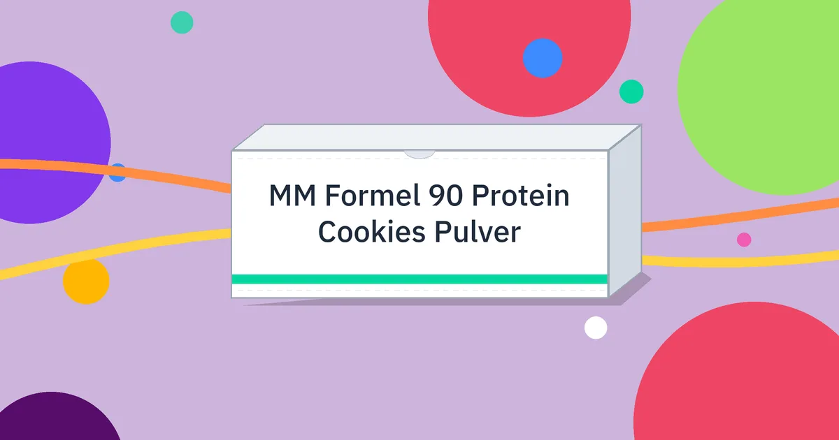 Symbolbild: Packung mit der Aufschrift MM Formel 90 Protein Cookies Pulver (PZN 09233361) – Verfügbarkeit und Bezug in Apotheken in Frankfurt am Main