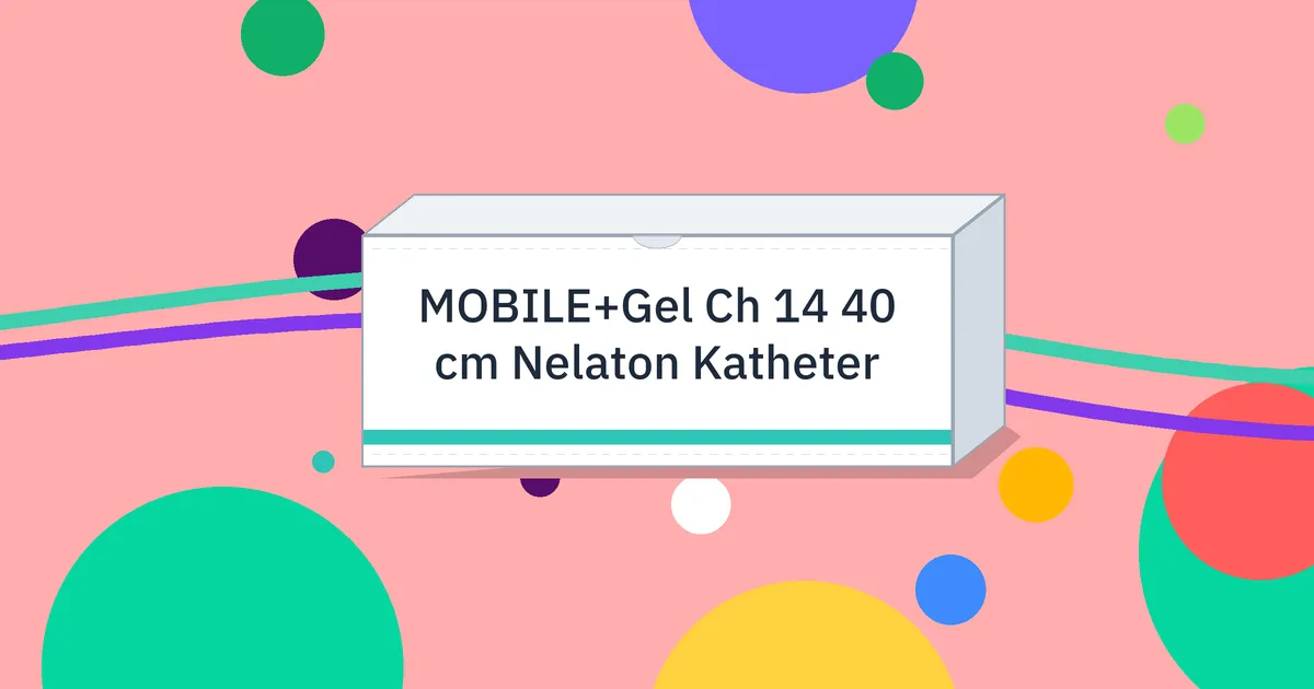 Symbolbild: Packung mit der Aufschrift MOBILE+Gel Ch 14 40 cm Nelaton Katheter (PZN 08727411) – Verfügbarkeit und Bezug in Apotheken in Frankfurt am Main