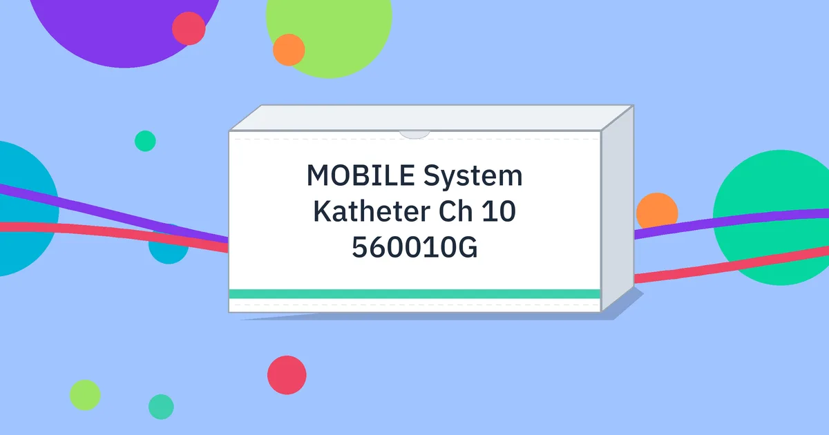 Symbolbild: Packung mit der Aufschrift MOBILE System Katheter Ch 10 560010G (PZN 07409152) – Verfügbarkeit und Bezug in Apotheken in Frankfurt am Main