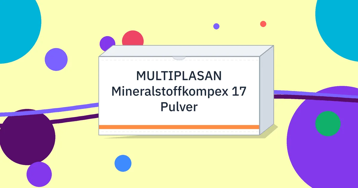 Symbolbild: Packung mit der Aufschrift MULTIPLASAN Mineralstoffkompex 17 Pulver (PZN 00552225) – Verfügbarkeit und Bezug in Apotheken in Frankfurt am Main