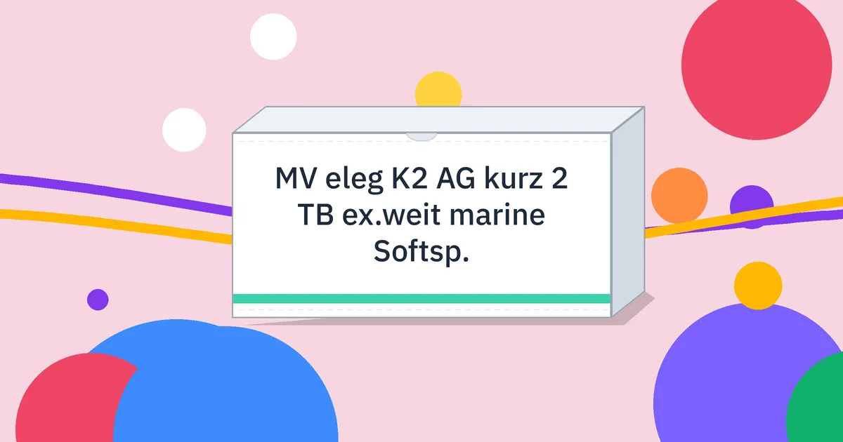 Symbolbild: Packung mit der Aufschrift MV eleg K2 AG kurz 2 TB ex.weit marine Softsp. (PZN 14607645) – Verfügbarkeit und Bezug in Apotheken in Frankfurt am Main