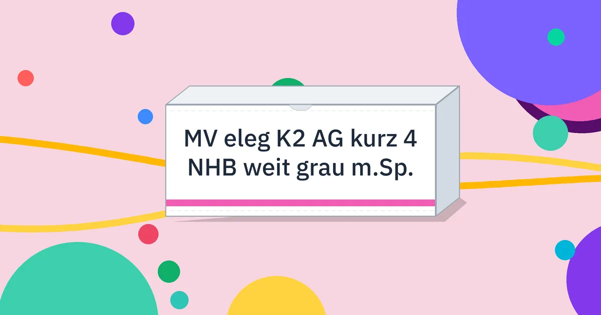 Symbolbild: Packung mit der Aufschrift MV eleg K2 AG kurz 4 NHB weit grau m.Sp. (PZN 18925075) – Verfügbarkeit und Bezug in Apotheken in Frankfurt am Main