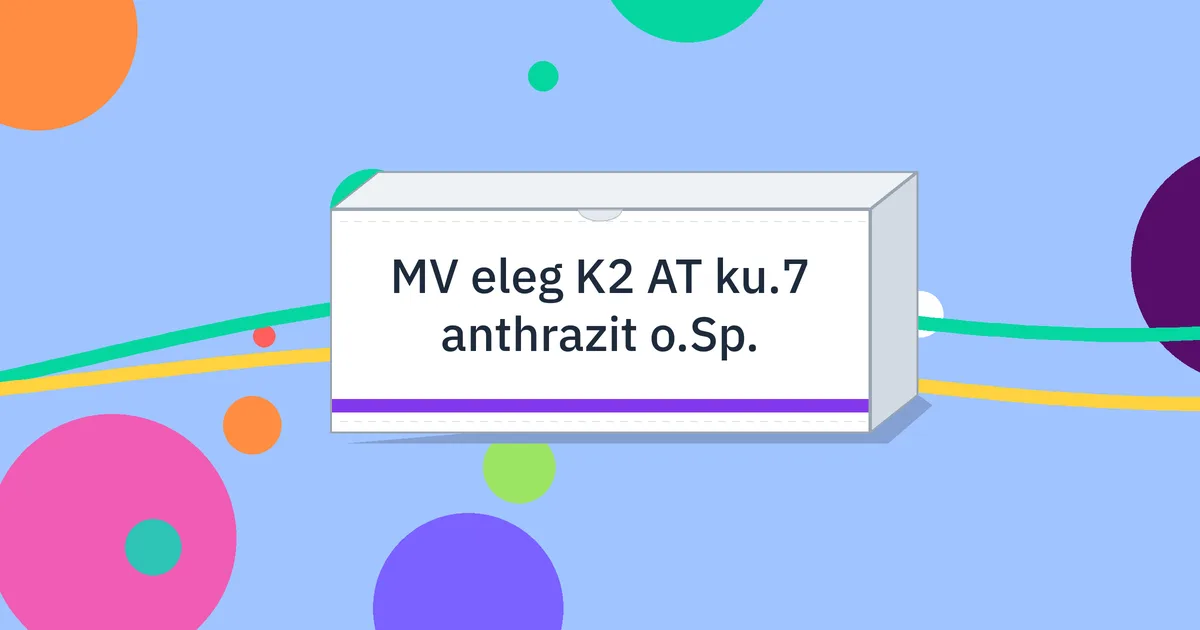 Symbolbild: Packung mit der Aufschrift MV eleg K2 AT ku.7 anthrazit o.Sp. (PZN 00642951) – Verfügbarkeit und Bezug in Apotheken in Frankfurt am Main