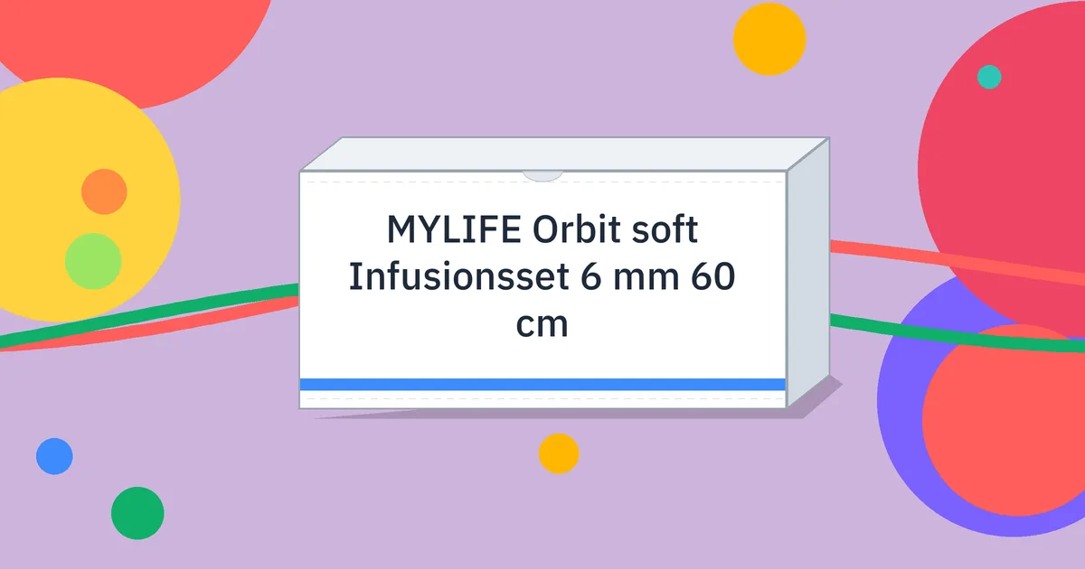 Symbolbild: Packung mit der Aufschrift MYLIFE Orbit soft Infusionsset 6 mm 60 cm (PZN 18031001) – Verfügbarkeit und Bezug in Apotheken in Frankfurt am Main