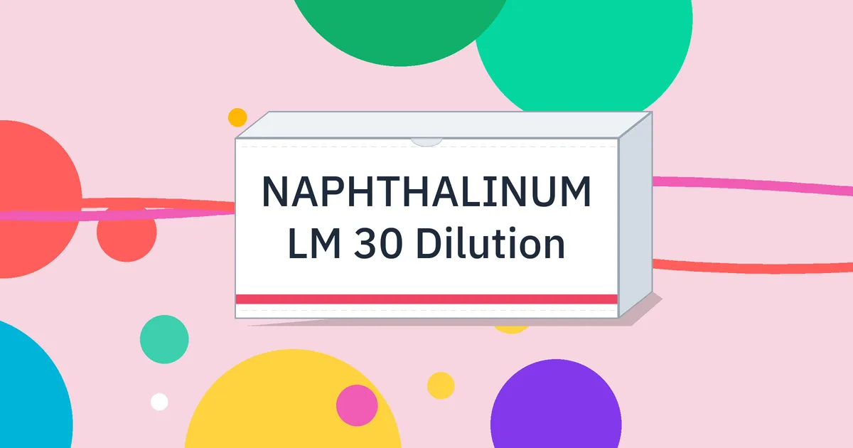 Symbolbild: Packung mit der Aufschrift NAPHTHALINUM LM 30 Dilution (PZN 12958671) – Verfügbarkeit und Bezug in Apotheken in Frankfurt am Main