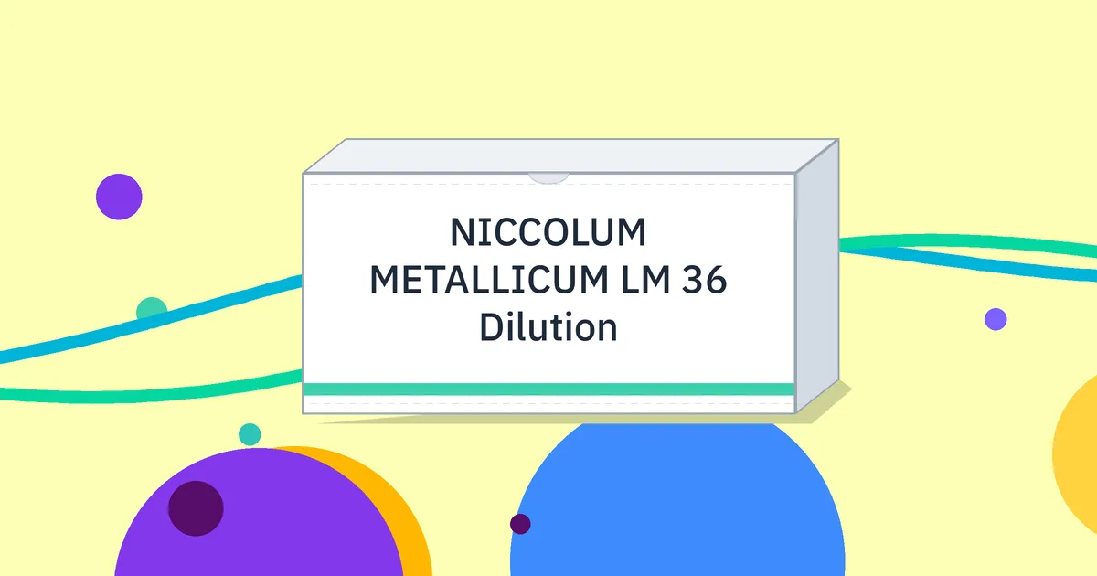 Symbolbild: Packung mit der Aufschrift NICCOLUM METALLICUM LM 36 Dilution (PZN 12968391) – Verfügbarkeit und Bezug in Apotheken in Frankfurt am Main