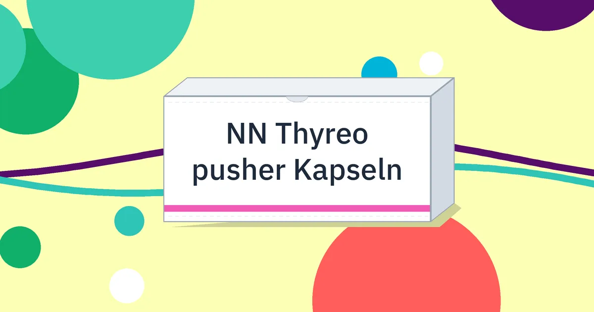 Symbolbild: Packung mit der Aufschrift NN Thyreo pusher Kapseln (PZN 16224411) – Verfügbarkeit und Bezug in Apotheken in Frankfurt am Main