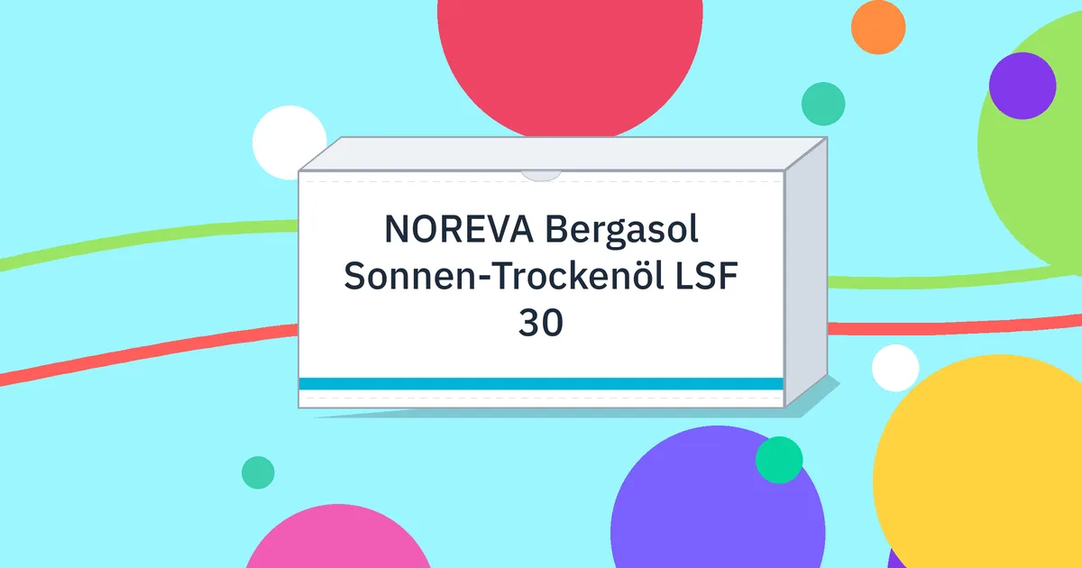 Symbolbild: Packung mit der Aufschrift NOREVA Bergasol Sonnen-Trockenöl LSF 30 (PZN 20646000) – Verfügbarkeit und Bezug in Apotheken in Frankfurt am Main
