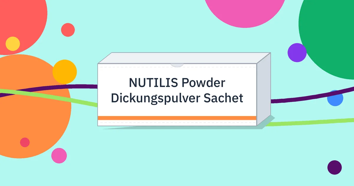 Symbolbild: Packung mit der Aufschrift NUTILIS Powder Dickungspulver Sachet (PZN 07136464) – Verfügbarkeit und Bezug in Apotheken in Frankfurt am Main