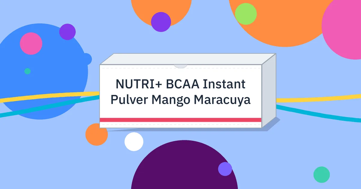 Symbolbild: Packung mit der Aufschrift NUTRI+ BCAA Instant Pulver Mango Maracuya (PZN 19670588) – Verfügbarkeit und Bezug in Apotheken in Frankfurt am Main