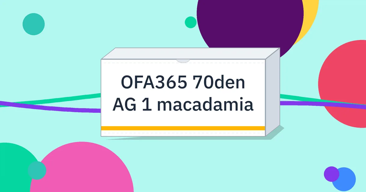Symbolbild: Packung mit der Aufschrift OFA365 70den AG 1 macadamia (PZN 16722072) – Verfügbarkeit und Bezug in Apotheken in Frankfurt am Main