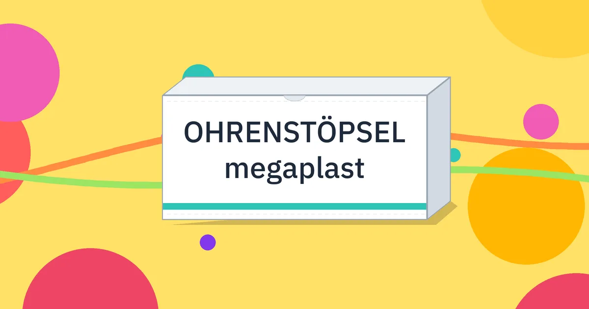 Symbolbild: Packung mit der Aufschrift OHRENSTÖPSEL megaplast (PZN 16501299) – Verfügbarkeit und Bezug in Apotheken in Frankfurt am Main