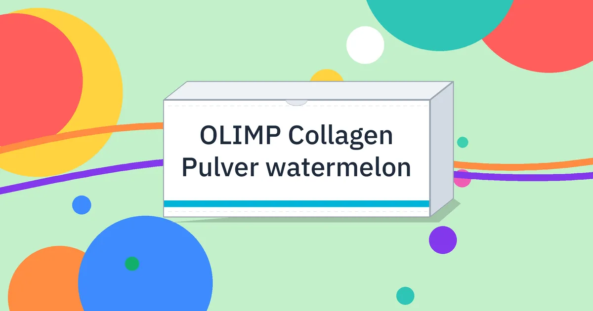 Symbolbild: Packung mit der Aufschrift OLIMP Collagen Pulver watermelon (PZN 19297267) – Verfügbarkeit und Bezug in Apotheken in Frankfurt am Main