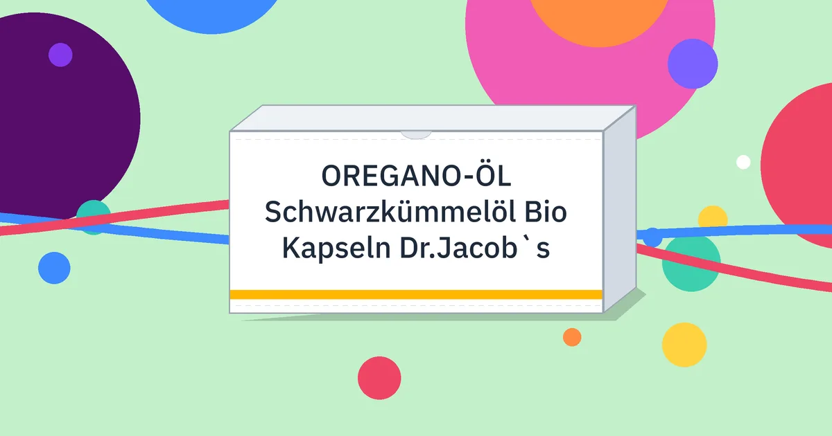 Symbolbild: Packung mit der Aufschrift OREGANO-ÖL Schwarzkümmelöl Bio Kapseln Dr.Jacob`s (PZN 20393935) – Verfügbarkeit und Bezug in Apotheken in Frankfurt am Main
