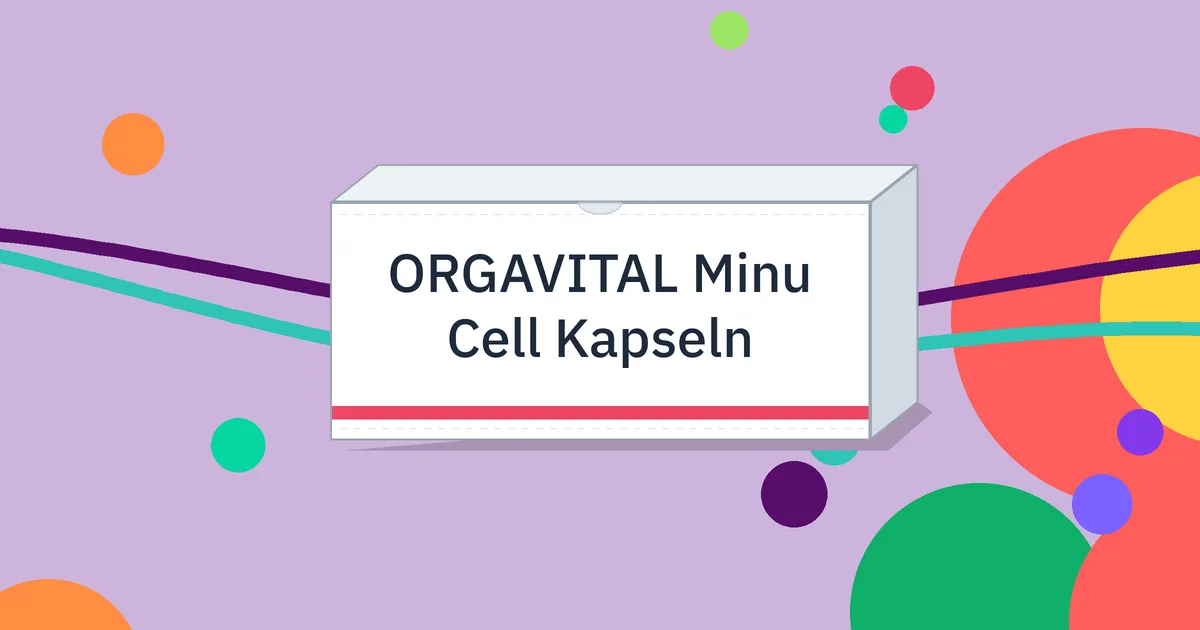 Symbolbild: Packung mit der Aufschrift ORGAVITAL Minu Cell Kapseln (PZN 01024907) – Verfügbarkeit und Bezug in Apotheken in Frankfurt am Main