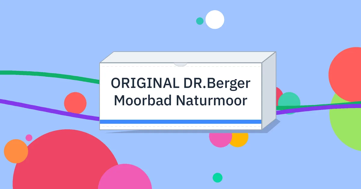 Symbolbild: Packung mit der Aufschrift ORIGINAL DR.Berger Moorbad Naturmoor (PZN 18882986) – Verfügbarkeit und Bezug in Apotheken in Frankfurt am Main