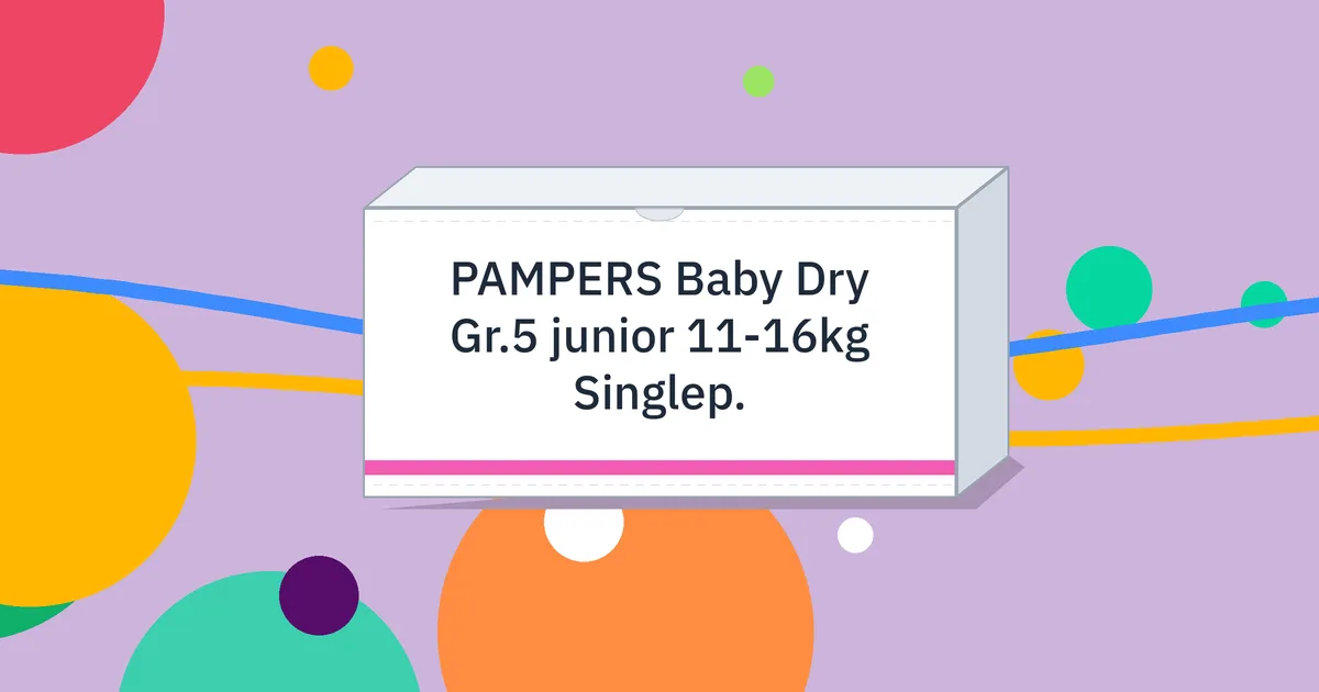 Symbolbild: Packung mit der Aufschrift PAMPERS Baby Dry Gr.5 junior 11-16kg Singlep. (PZN 17970688) – Verfügbarkeit und Bezug in Apotheken in Frankfurt am Main