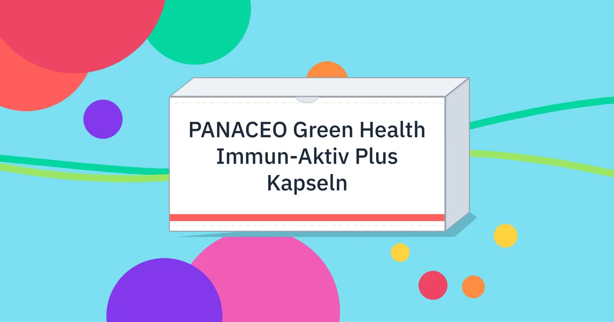 Symbolbild: Packung mit der Aufschrift PANACEO Green Health Immun-Aktiv Plus Kapseln (PZN 18228985) – Verfügbarkeit und Bezug in Apotheken in Frankfurt am Main