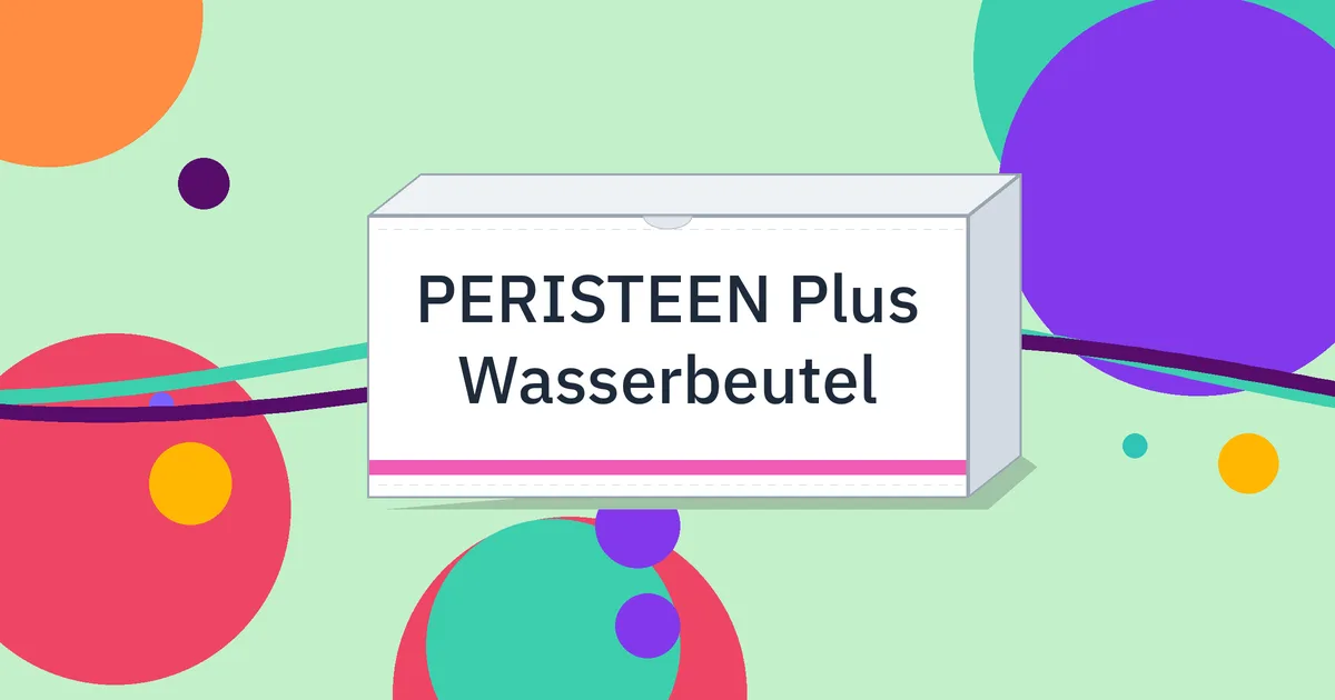 Symbolbild: Packung mit der Aufschrift PERISTEEN Plus Wasserbeutel (PZN 18473472) – Verfügbarkeit und Bezug in Apotheken in Frankfurt am Main