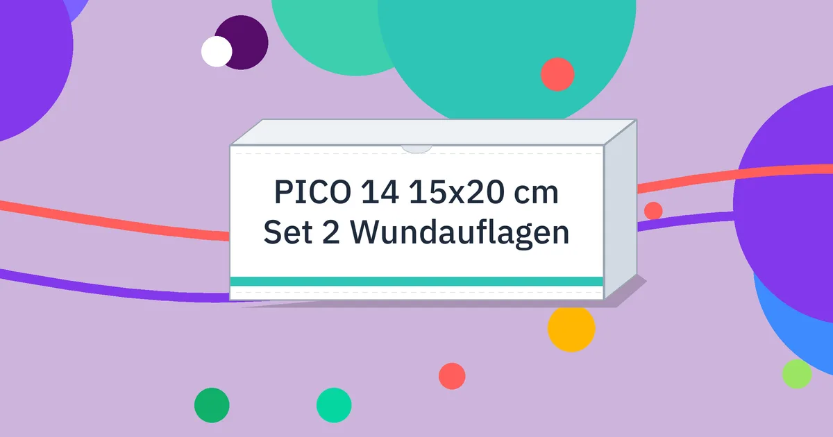 Symbolbild: Packung mit der Aufschrift PICO 14 15x20 cm Set 2 Wundauflagen (PZN 15261574) – Verfügbarkeit und Bezug in Apotheken in Frankfurt am Main