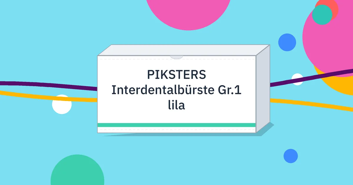 Symbolbild: Packung mit der Aufschrift PIKSTERS Interdentalbürste Gr.1 lila (PZN 17593228) – Verfügbarkeit und Bezug in Apotheken in Frankfurt am Main