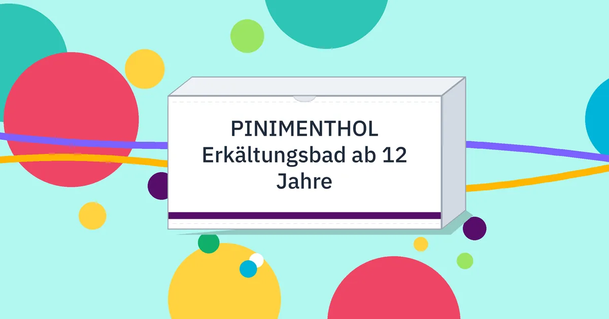 Symbolbild: Packung mit der Aufschrift PINIMENTHOL Erkältungsbad ab 12 Jahre (PZN 13515272) – Verfügbarkeit und Bezug in Apotheken in Frankfurt am Main