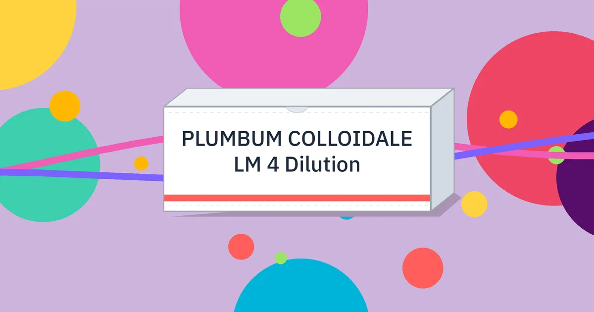 Symbolbild: Packung mit der Aufschrift PLUMBUM COLLOIDALE LM 4 Dilution (PZN 13040113) – Verfügbarkeit und Bezug in Apotheken in Frankfurt am Main