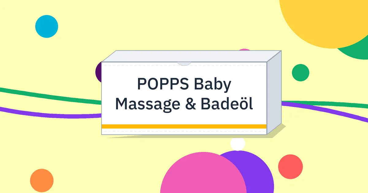 Symbolbild: Packung mit der Aufschrift POPPS Baby Massage & Badeöl (PZN 20768878) – Verfügbarkeit und Bezug in Apotheken in Frankfurt am Main